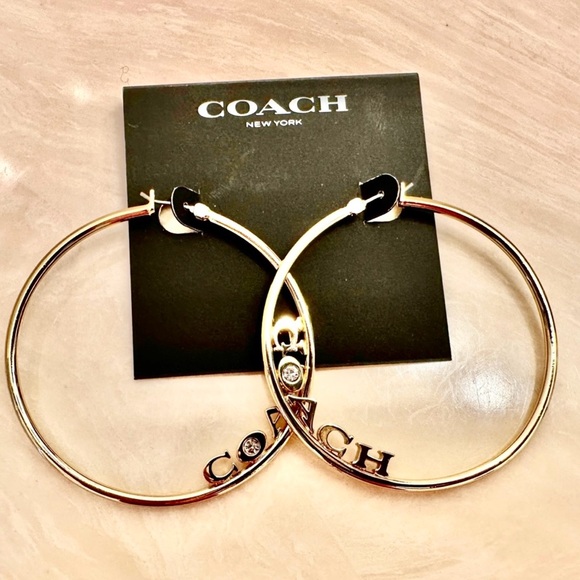 Coach | Jewelry | Coach Hoops With Swarovski Crystal Stunning Comes ...